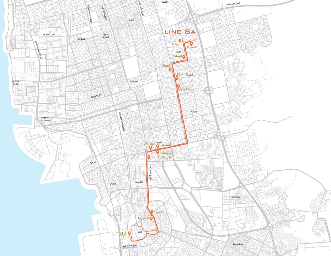 Jeddah Transport Company | Current Bus Service